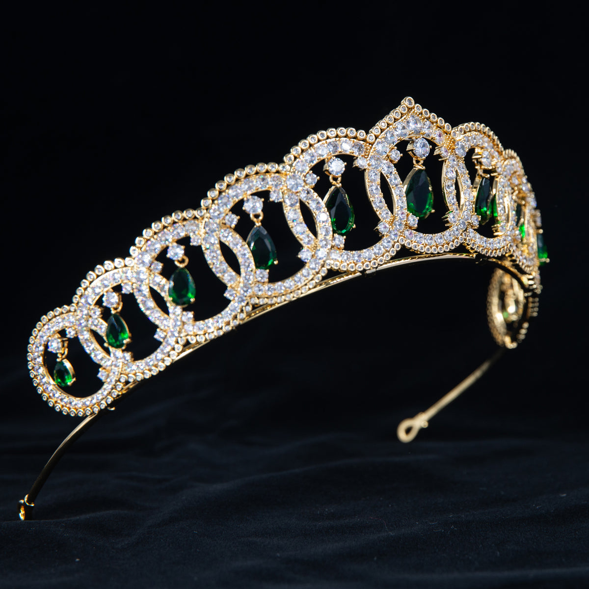 Green Cubic Zircon Vladimir Tiara ,Royal Replica Tiara Princess Crown ...