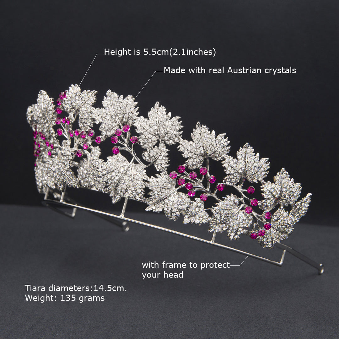 Silver The Danish Royal Ruby Tiara,Crystal Princess Mary Tiaras for Wo ...