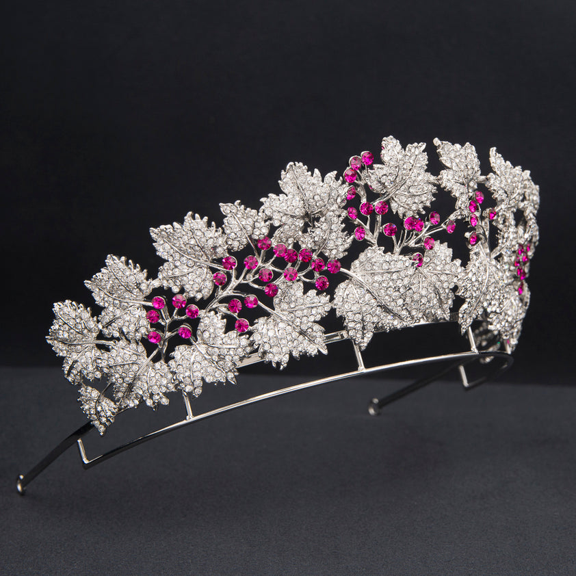 Silver The Danish Royal Ruby Tiara,Crystal Princess Mary Tiaras for Wo ...