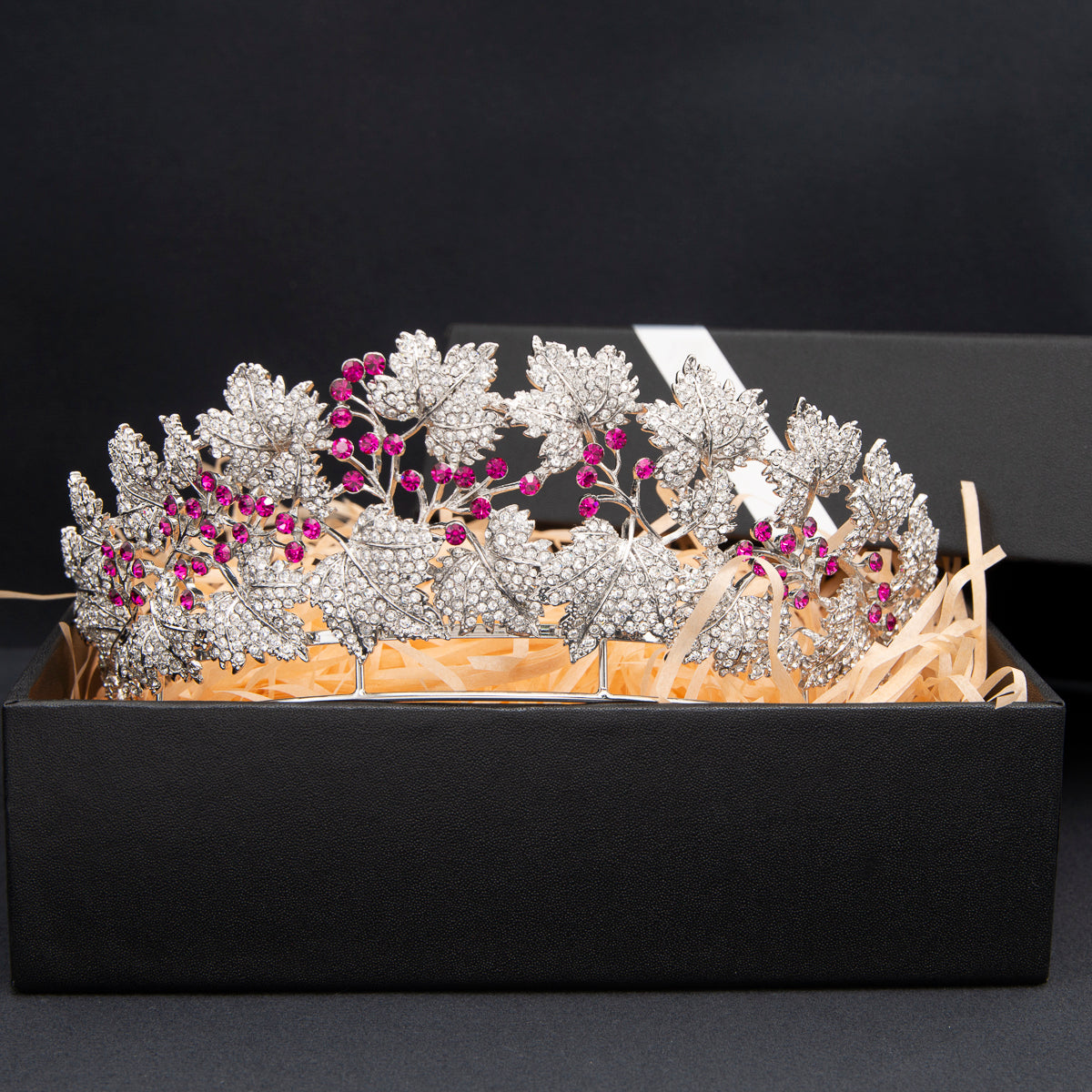 Silver The Danish Royal Ruby Tiara,Crystal Princess Mary Tiaras for Wo ...