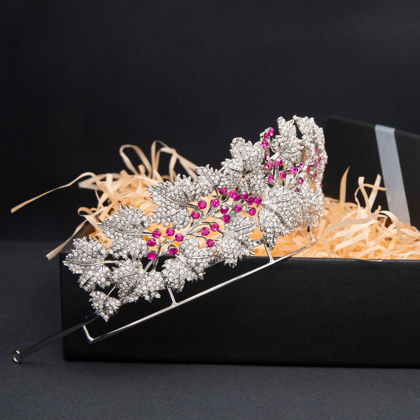 Silver The Danish Royal Ruby Tiara,Crystal Princess Mary Tiaras for Wo ...