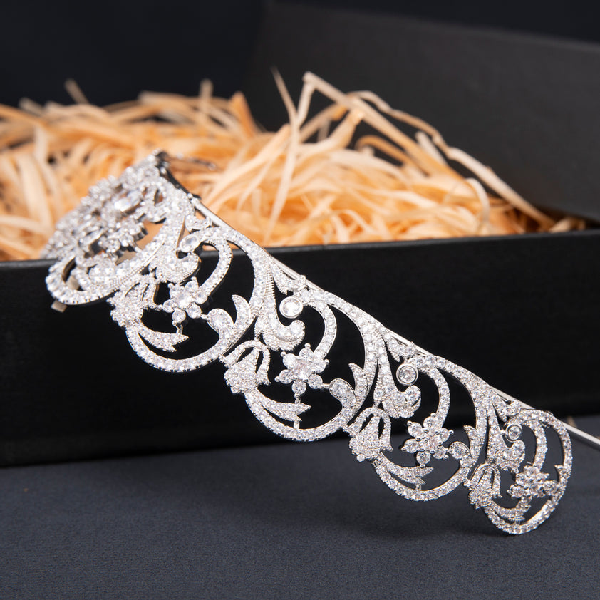 Cubic Zirconia Royal Replica Tiara For Wedding Crystal Bride Tiaras Fo ...