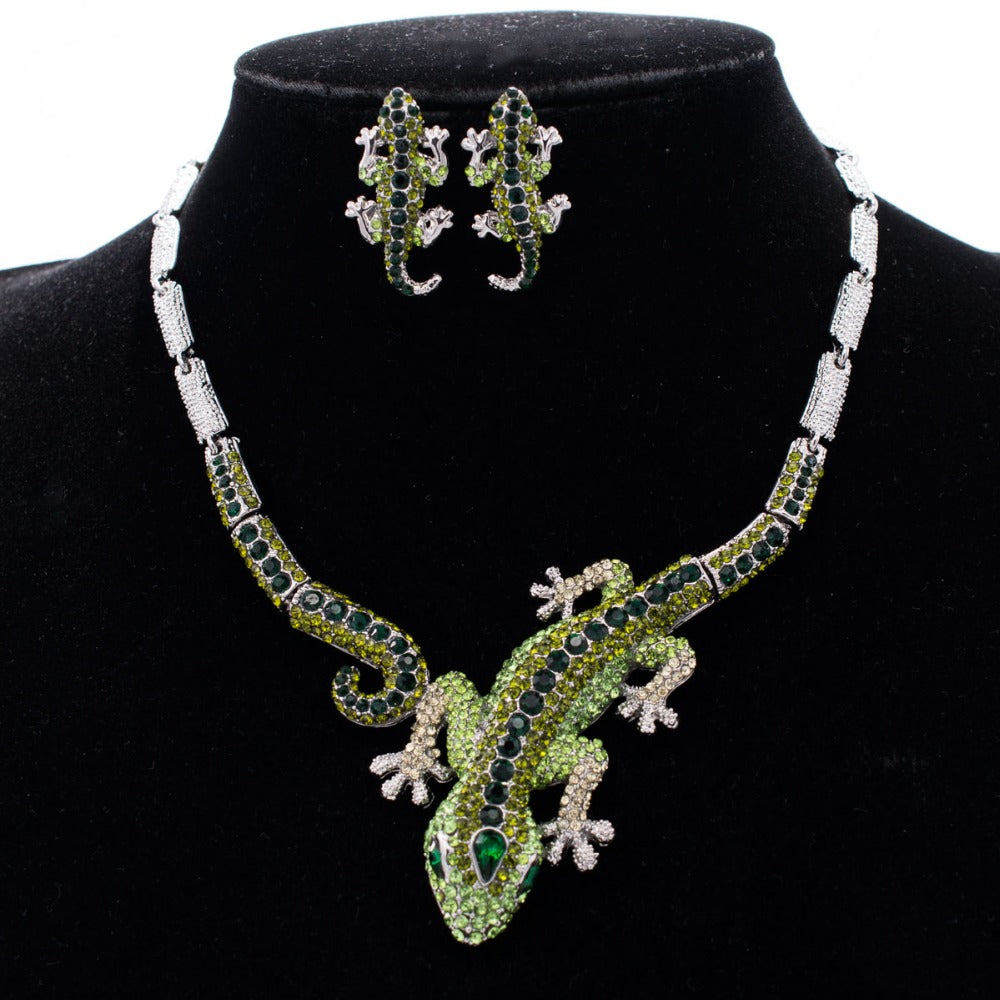 Lizard Diamond Necklace