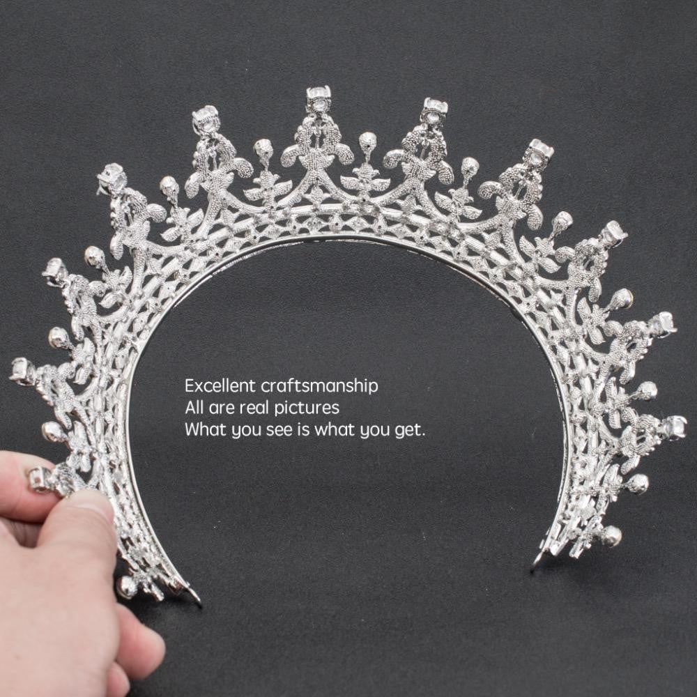 Real Austrian Crystal Granny’s Tiara 2/3 Round Tiara Diadem 05365L ...